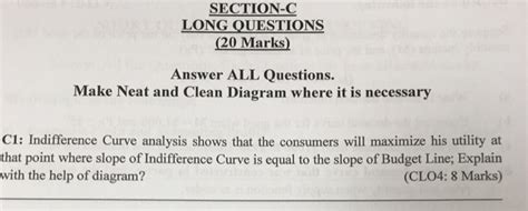 Solved SECTION C LONG QUESTIONS Marks Answer ALL Chegg Com