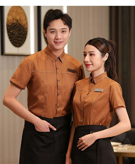 카페 가게 호텔 종업원 유니폼 식당 음식점 반팔 레스토랑 홀서빙 서빙복 티몬