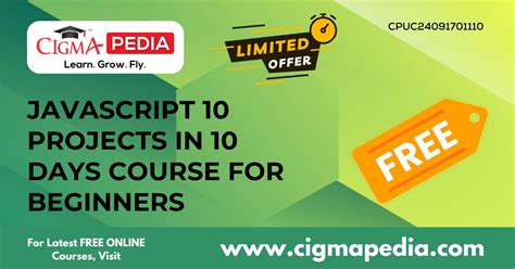 Javascript 10 Projects In 10 Days Course For Beginners Free Udemy Course Cigma Pedia