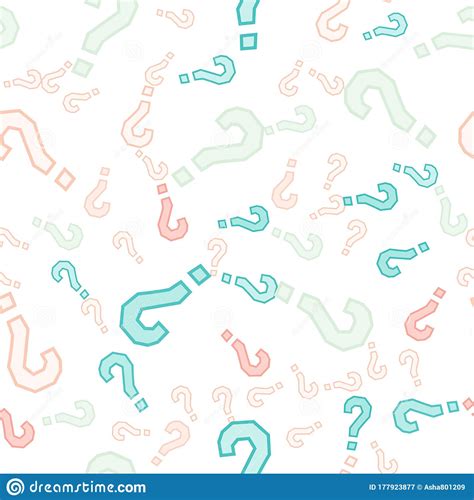 Quiz Seamless Pattern Question Marks Doubt Faq Stock Vector Illustration Of Abstract