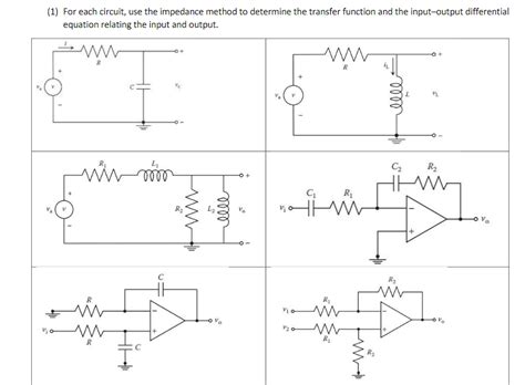 solved 1 for each circuit use the impedance method to