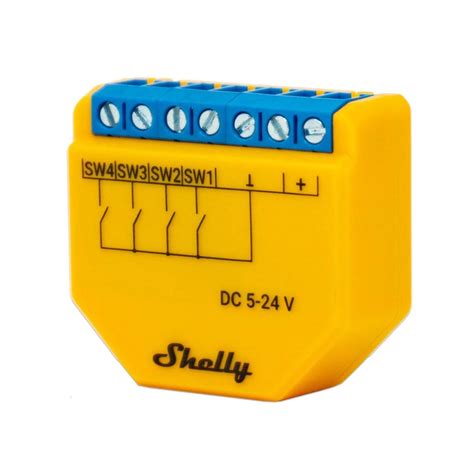Shelly Plus I4 Dc 4 Input Controller For 5 24v Dc Netxl