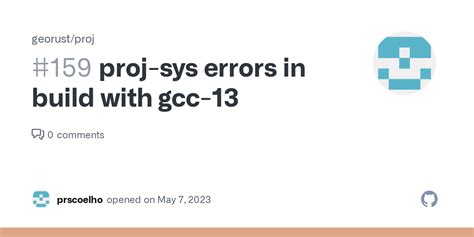 Proj Sys Errors In Build With Gcc Issue Georust Proj GitHub