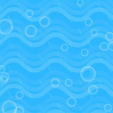 Seamless Water Pattern With Bubbles Vector File Illustrator Premium
