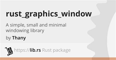 Rust Graphics Window Rust Gfx Library Lib Rs