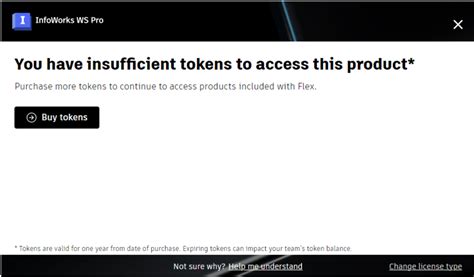 You Have Insufficient Tokens To Access This Product During Start Of