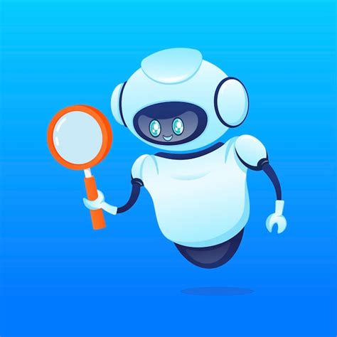 Premium Vector Search Bot In Cartoon Style Artificial Intelligence Isometric Vector Vector