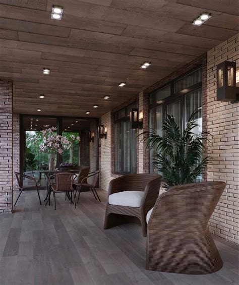 Дизайн дома в 2024 г Современный внутренний дворик Веранда декор Терраса декор