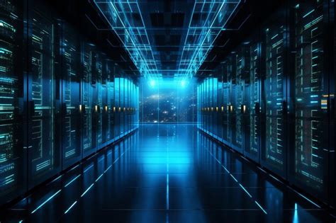 Premium Ai Image Data Server Room
