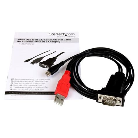 Micro USB To Serial Adapter Cable For Android Micro USB Cables StarTech Com
