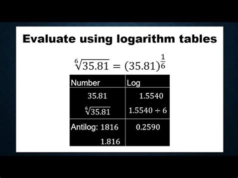 Logarithms Logarithms Of Numbers Greater Than Lesson Of YouTube