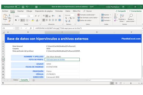 Cómo hacer una base de datos en Excel con enlaces a archivos