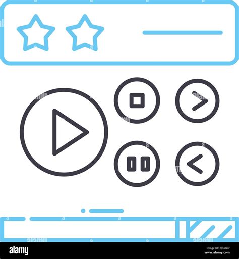 Audio Podcast Line Icon Outline Symbol Vector Illustration Concept Sign Stock Vector Image