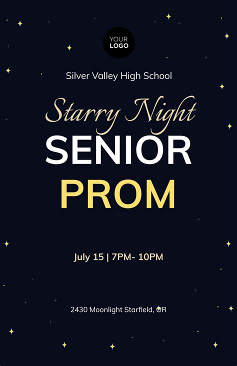Free Prom Poster Templates Editable And Printable