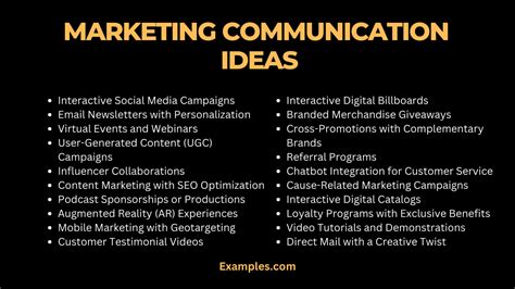 20 Marketing Communication Ideas
