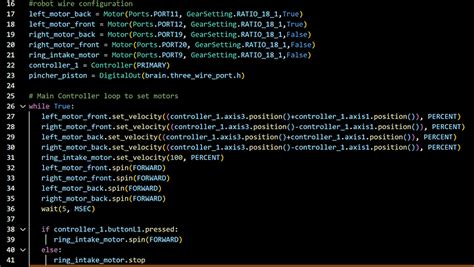 Vs Code Not Following If Statements Programming Support Vex Forum