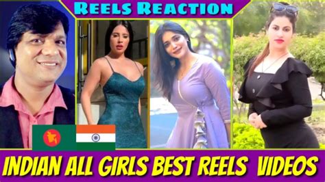 bangla react on indian allgirls best reels videos all famous instragram reels videos