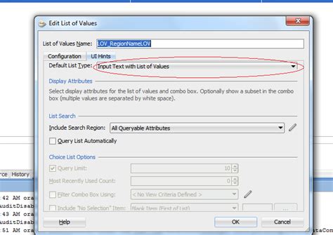 Adf Lov Description Instead Of Code