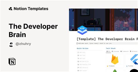 The Developer Brain Template By Zhuhry Notion Marketplace