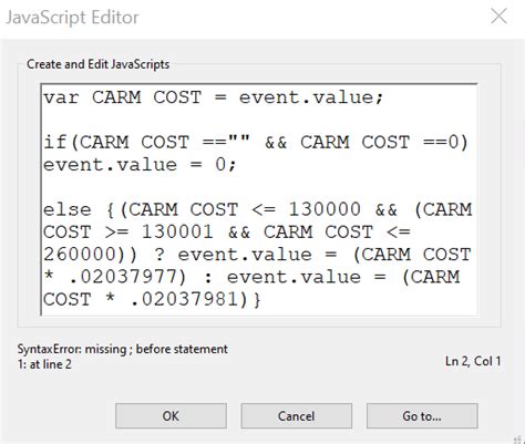 Solved Javascript Formula Page 2 Adobe Community 13328412