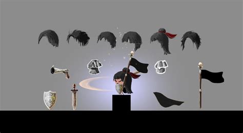 2d Animated Character With Animated Hairs