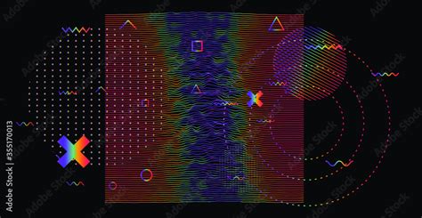 Generative Art And Data Visualization Of Simplex Or Perlin Noise Function Abstract Glitched