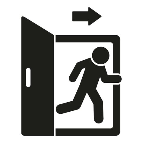 Premium Vector Exit Door Icon Simple Vector Help People Person Leaving