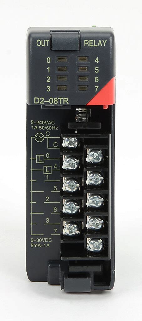 Relay Output Module 8 Pt 6 24 Vdc 6 240 Vac Pn D2 08tr Automationdirect