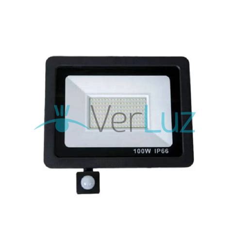 Proyector Led Smd Sensor 100 Watt Ip66 Frío 800w Verluz Pro