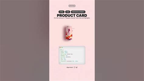 Product Card🔥shorts Viral Coding Coder Webdevelopment Html Javascript Codinglove Coding