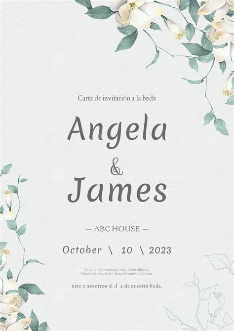 우아한 꽃 청첩장 템플릿 Psd 다운로드 디자인 자료 다운로드