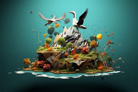 Premium Ai Image 3d Render Of A Modern Tech Background With Extruding Cubes