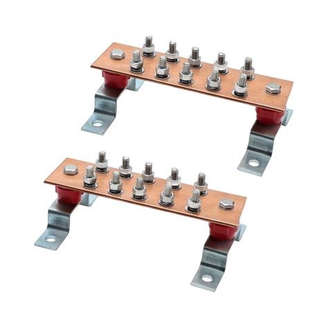 Electrapick Wall Mounted Copper Grounding Bar Kit Copper Bus Bar 0 16x 2 36x 7 8 Ground Bus