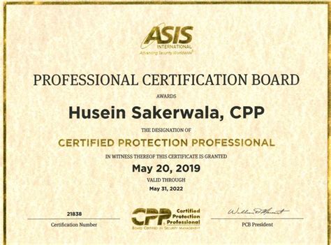 Dr Husein Sakerwala Cism® Cpp® Pci® Psp® On Linkedin Cpp Asis