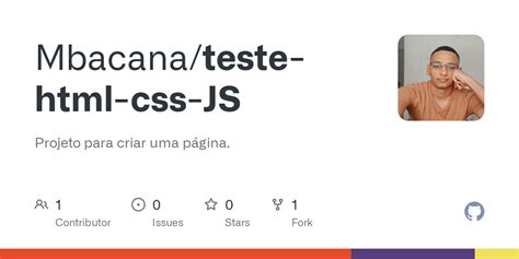 Github Mbacanateste Html Css Js Projeto Para Criar Uma Página