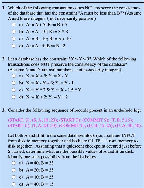 Solved 1 Which Of The Following Transactions Does Not