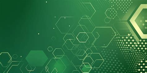 An Abstract Background Featuring A Gradient Of Green With Overlapping Geometric Shapes And