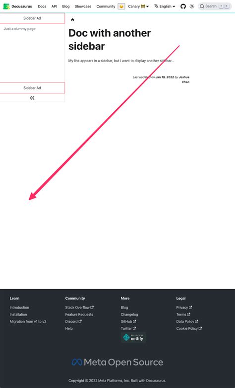 Docs Layout Issue Content Container Does Not Grow To Take All The Available Space · Issue 8369