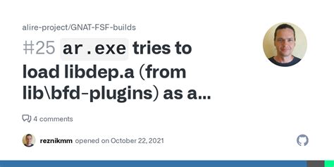 `ar exe` tries to load libdep a from lib bfd plugins as a dll and