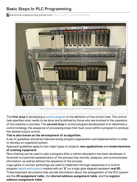Pdf Electrical Engineering Basic Steps In Plc Programming