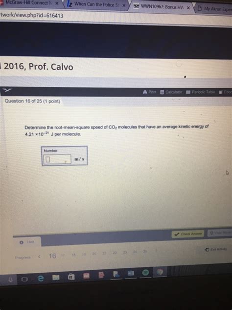 Solved Determine The Root Mean Square Speed Of CO Chegg