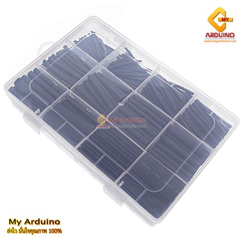 ชุดเซ็ตท่อหด พร้อมกล่องอุปกรณ์ สำหรับหุ้มสายไฟ สีดำ 625 ชิ้น ขาย Arduino อุปกรณ์ Arduino