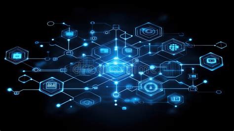 Global Network Connections At Night Showing Worldwide Data Flow And City Lights Stock Image