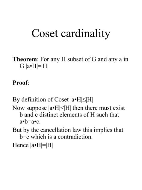 Ppt Cardinality And Algebraic Structures Powerpoint Presentation Free Download Id 9404178