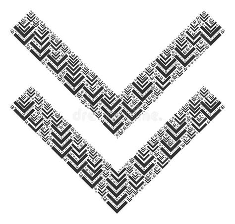 Shift Down Recursion Mosaic Of Itself Items Stock Vector Illustration