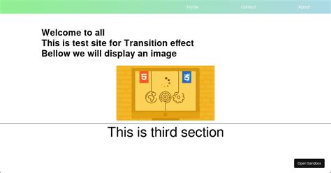 Testing Transition React Codesandbox