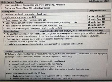 Solved Objective And Overview Lab Marks Out Of 20 Learn