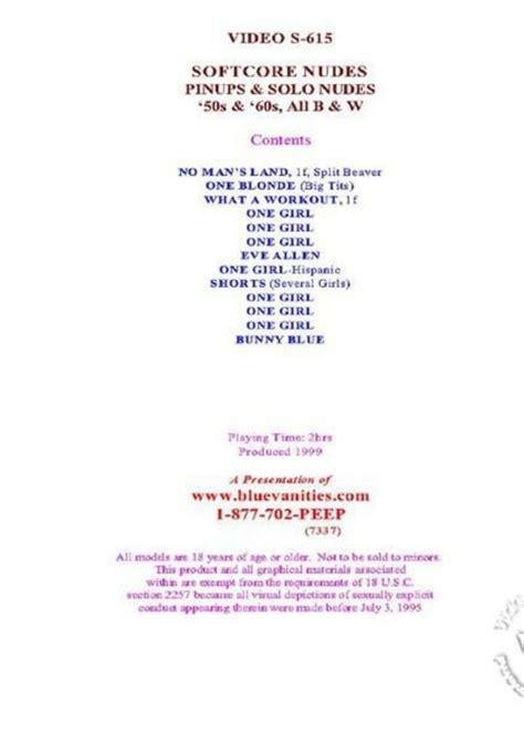 Watch Softcore Nudes 615 Pinups And Solo Nudes 50s And 60s All Bandw With 13 Scenes Online Now At