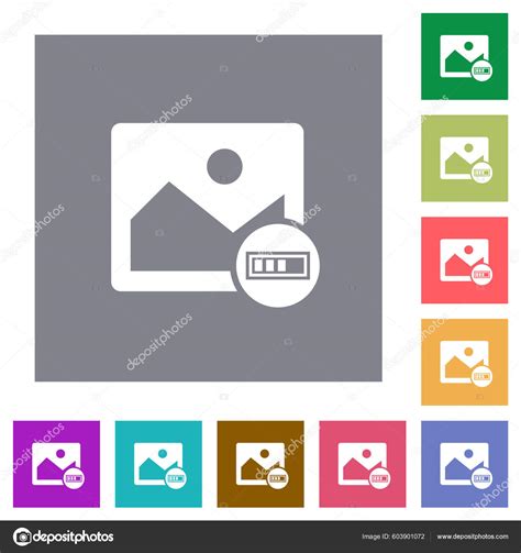 Image Processing Flat Icons Simple Color Square Backgrounds Stock Vector By ©renegadehomie 603901072