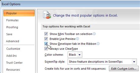 Excel Developer Tab Enable Bizlop